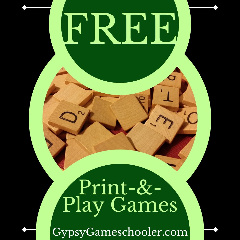 Free Print & Play Games : Gypsy Gameschooler