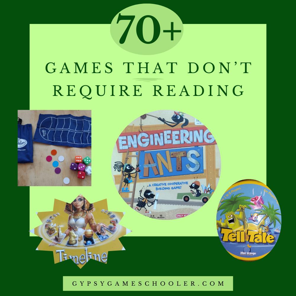Games That Don't Require Reading : Gypsy Gameschooler